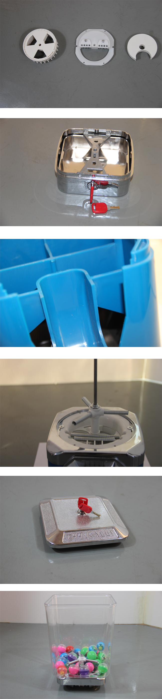 Black 4mm 3 Slot Candy Exchange Vending Machine