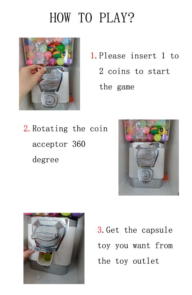 tomy gacha coin mechanism humball vending machine 48cm 50kg 3 selection ...